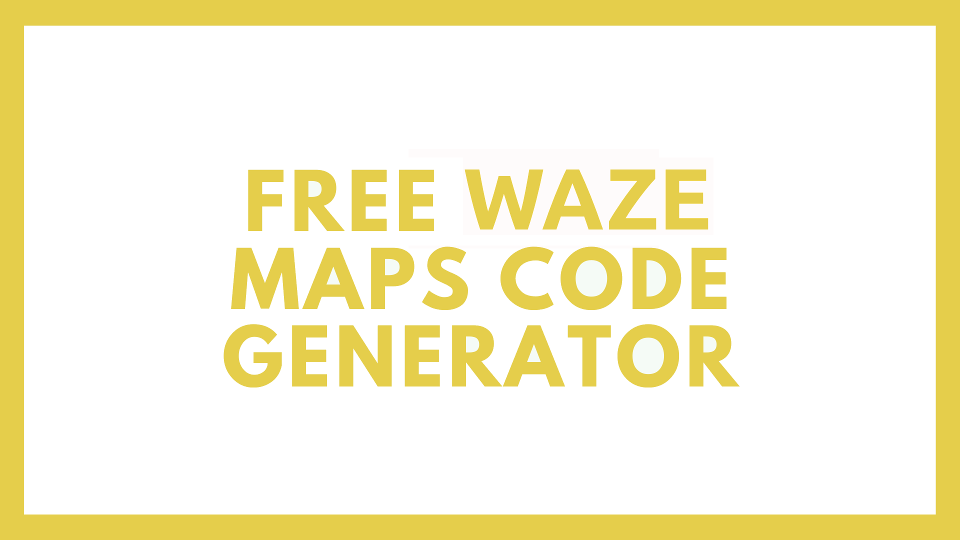 Free Waze Maps Generator - Waze Maps API